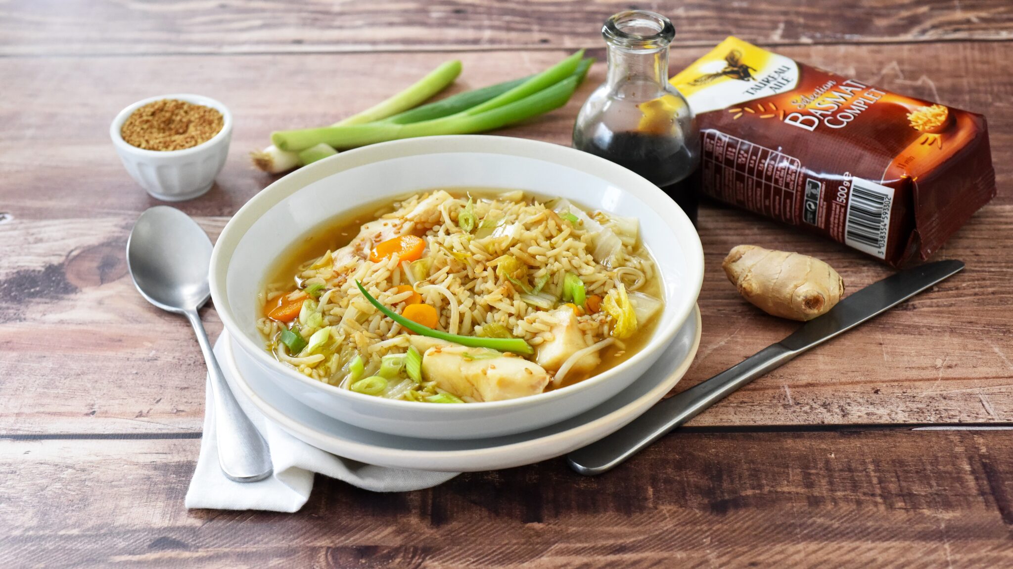 Soupe de riz à l’asiatique - Taureau Ailé